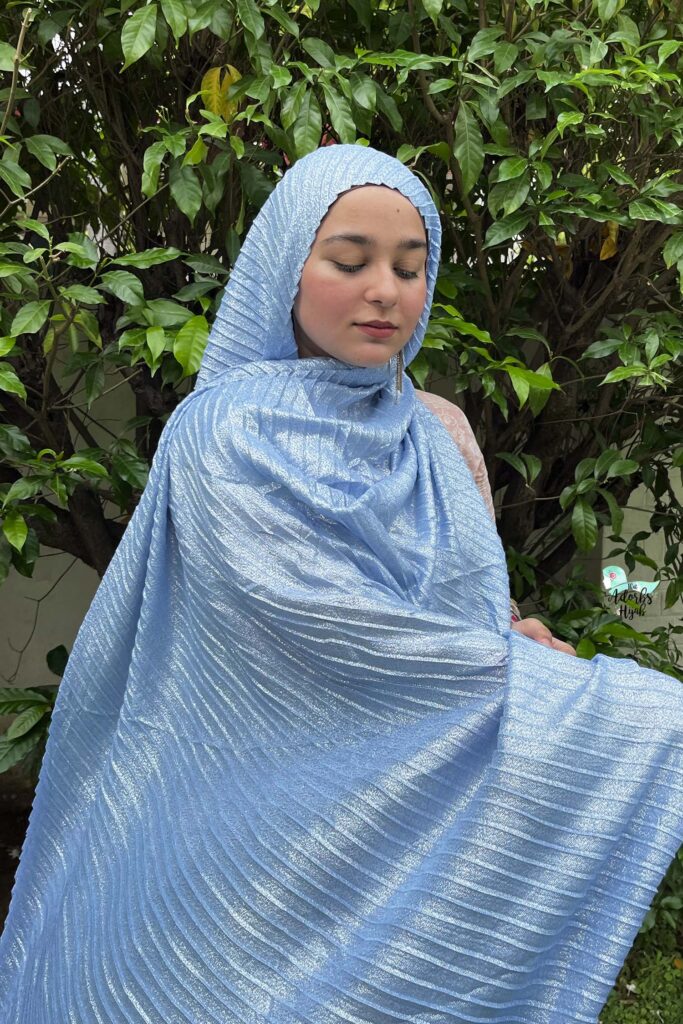 Sky Shimmer Crinkled Hijab | That Adorbs Hijab
