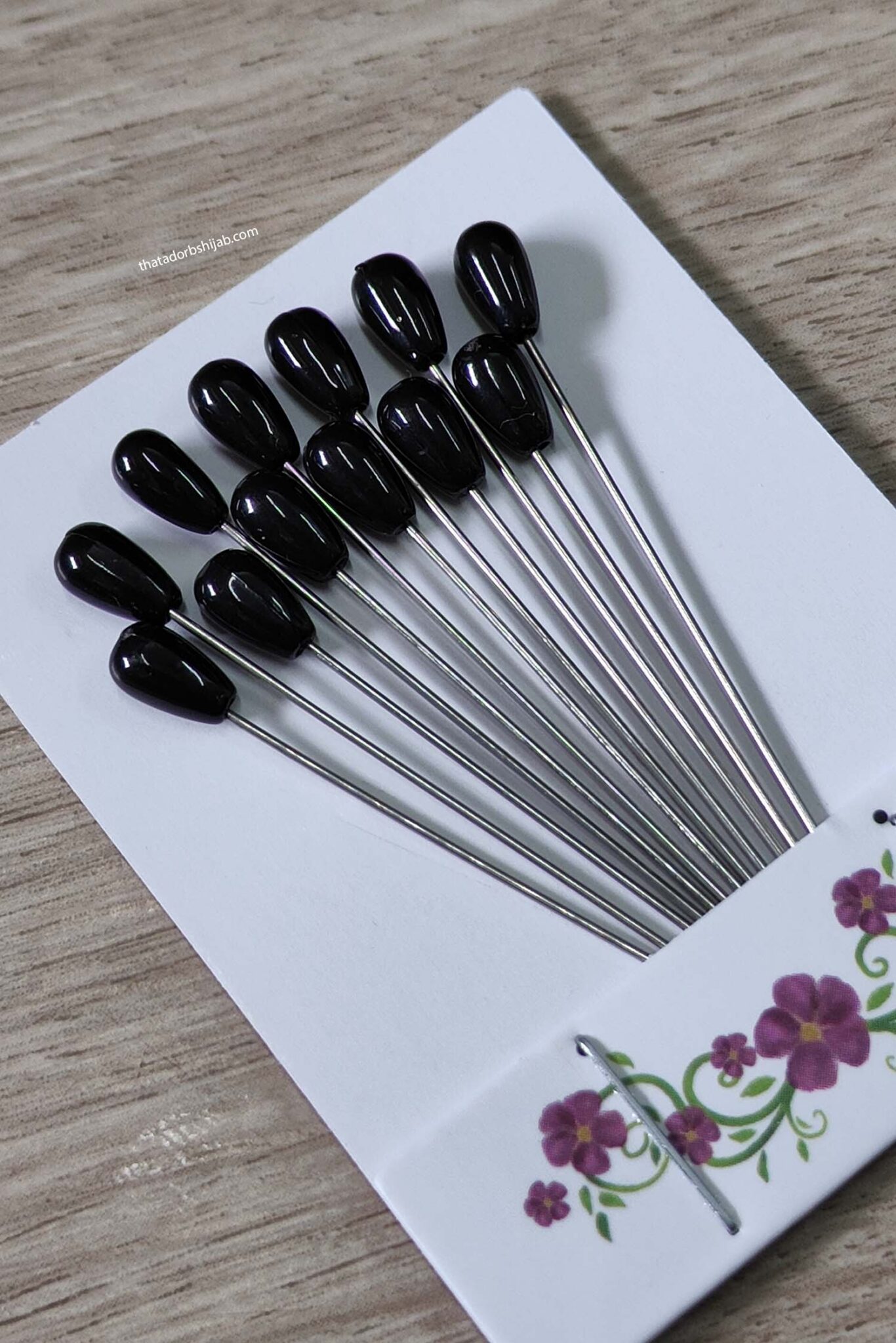 Black Metallic Pin - Thats Adorbs Hijab