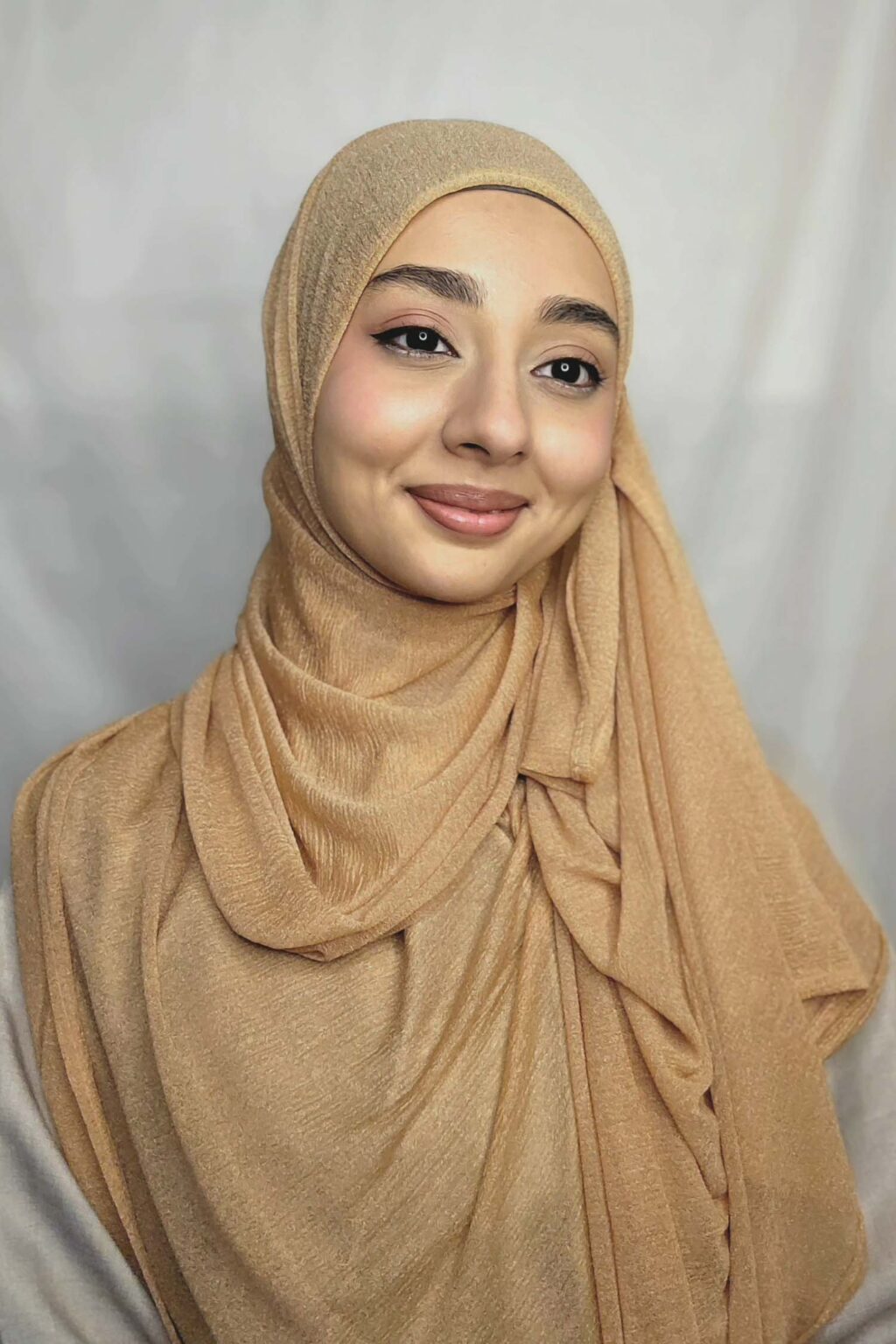 Apricot Metallic Lycra Hijab | That Adorbs Hijab
