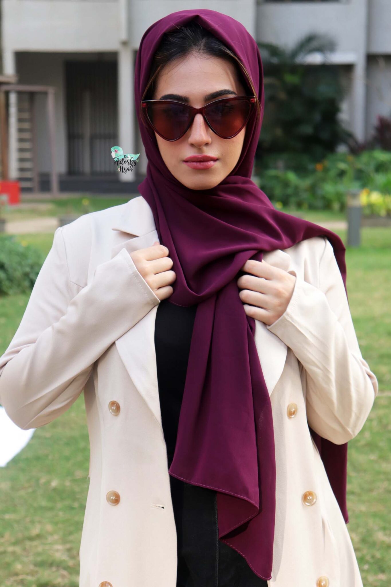 Grape Premium Chiffon Hijab | That Adorbs Hijab